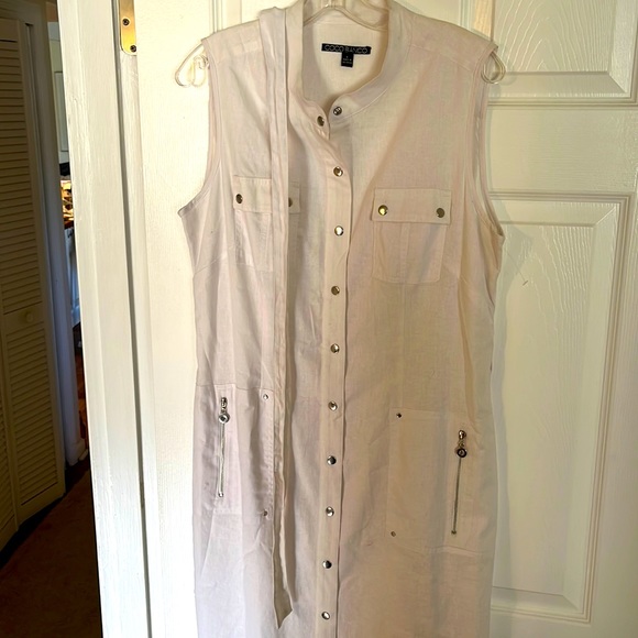 Coco Bianco | Dresses | Coco Bianco Sleeveless Linen Blend Dress | Poshmark